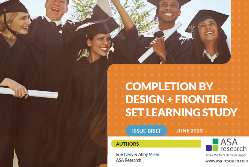 New ASA Issue Brief: Completion by Design/Frontier Institutional ...